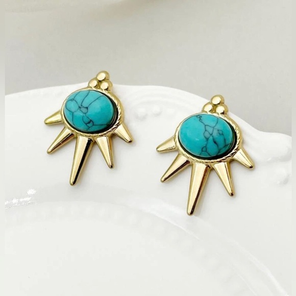 Jewelry | Tri Beaded Turquoise Sunrays Sunburst Glow Sun Aztec Mayan ...